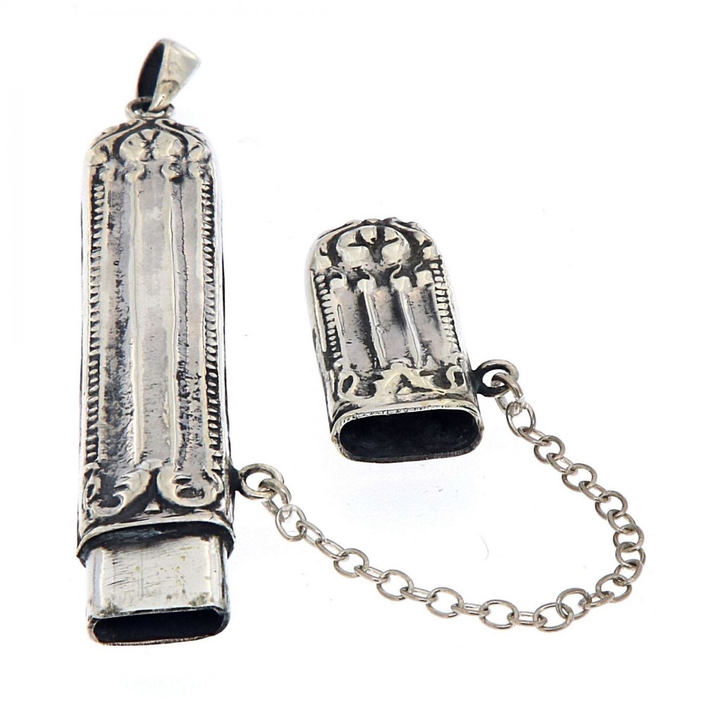 Roman Repousse Style Sewing Needle Case - Needlecase - Sterling Silver ...